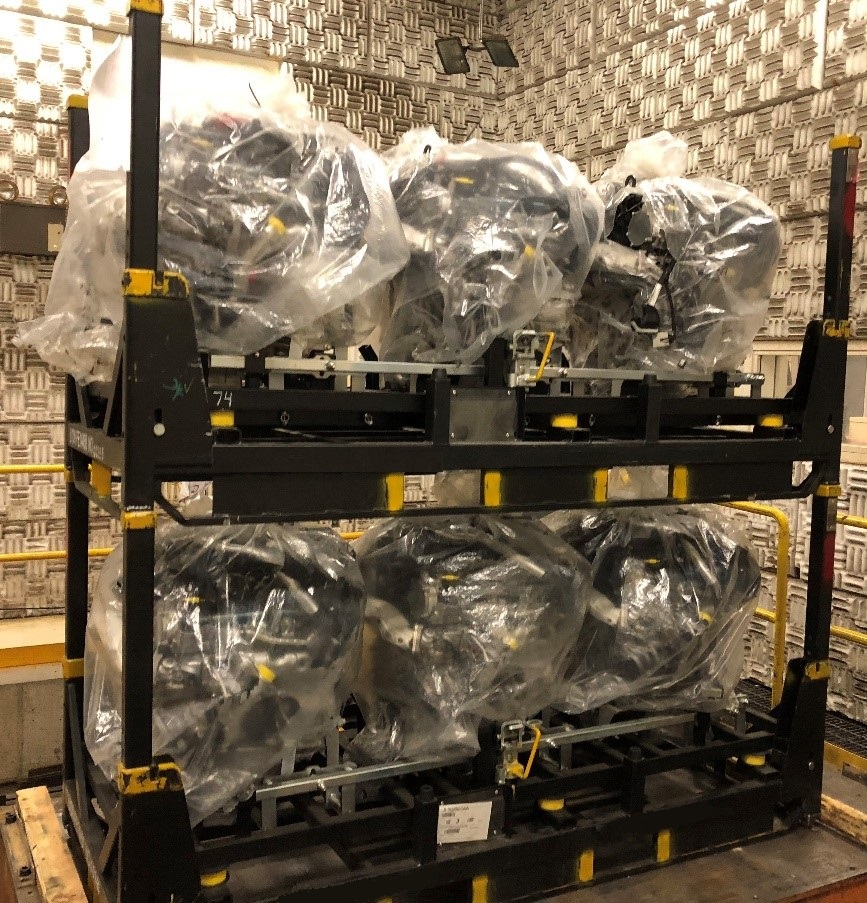 Empaque retornable: Disco amortiguador para racks de motores | PolyFlex Pro